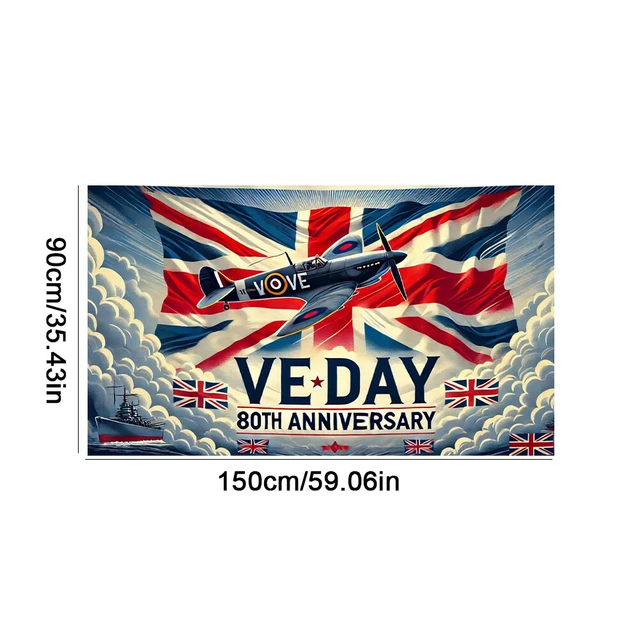2025 VE DAY 80th Anniversary Flag VE Day Flag for Home Garden $14.59 ...