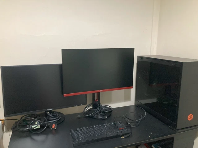ALL IN ONE, Used Custom built Cyberpower gaming PC, 2 Monitors ...