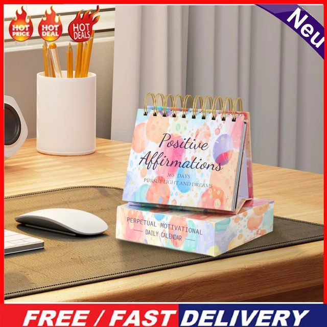 2024 MOTIVATIONAL PERPETUAL Daily Calendar Positive Creative Desk Gifts ...