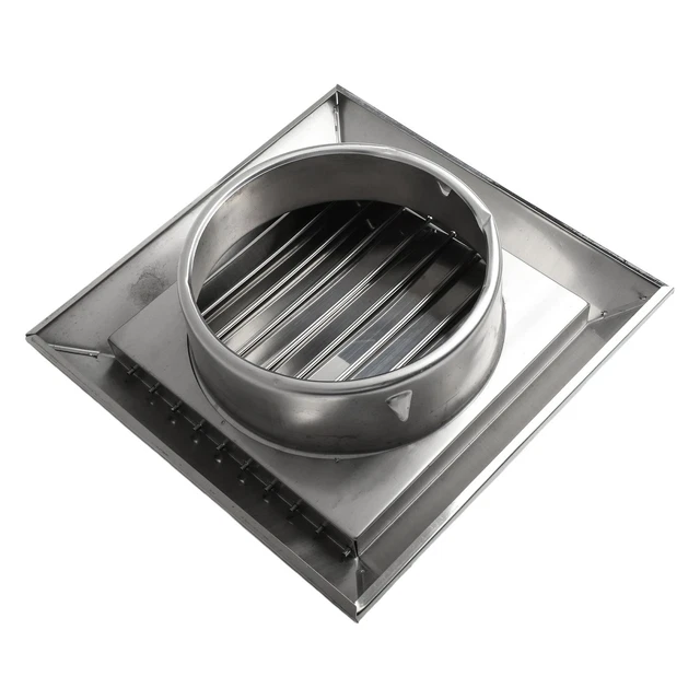 HIGH QUALITY LOUVRE 100/150mm External Wall Rain Cap Movable Square ...