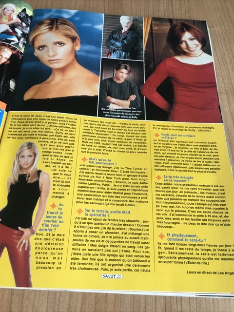 BUFFY SARAH MICHELLE Gellar coupure de presse 2000 2 pages Article ...