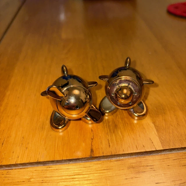 VIRGIN ATLANTIC UPPER Class Gold Aeroplane Salt & Pepper Shakers New £9 ...
