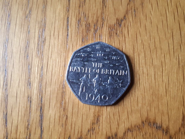 RARE 2015 THE Battle of Britain 1940 50p Fifty pence coin-gift ...