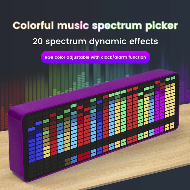 RGB MUSIC LEVEL Spectrum Indicator Clock VFD Audio Display Amplifier ...