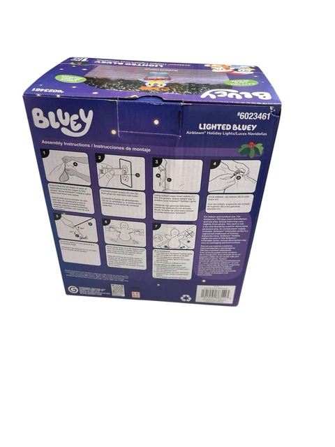 GEMMY BLUEY CHRISTMAS Cracker 3.5 Ft Lighted Christmas Inflatable Yard ...