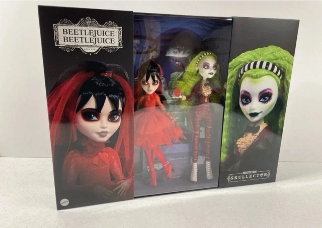 MONSTER HIGH SKULLECTOR Beetlejuice Betelgeuse and Lydia Doll 2-Pack IN ...