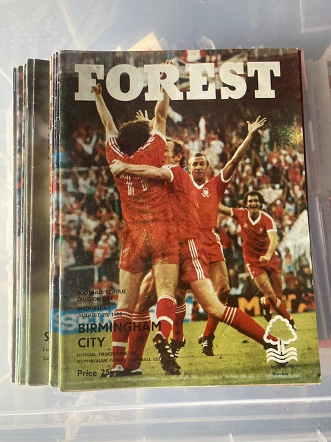 NOTTINGHAM FOREST - 1980/1981 Season - Full Set Of Home Programmes £7. ...