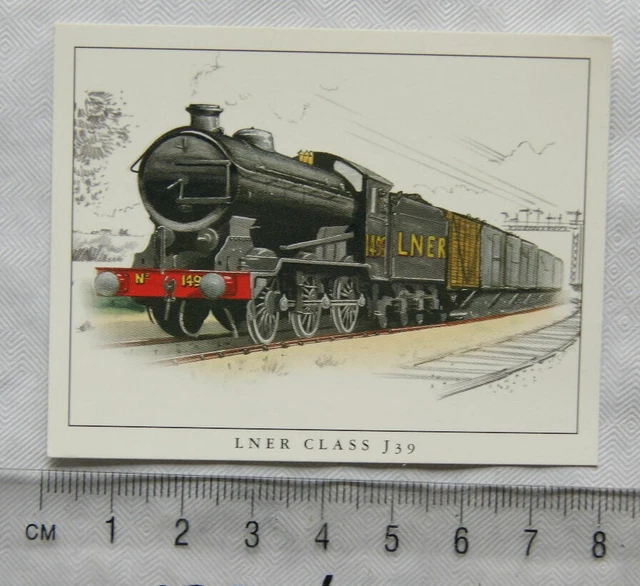 BRITISH STEAM LOCOMOTIVES collector card LNER Class J39 0-6-0 No. 1496 ...