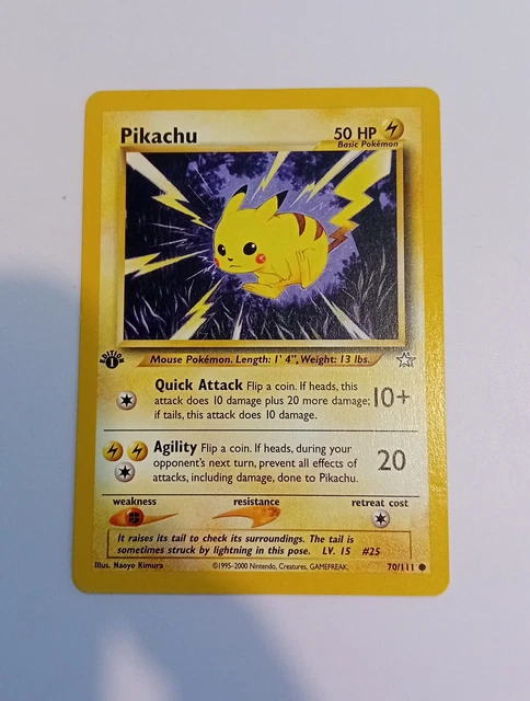 CARTE POKEMON 70-111 Pikachu 1ère édition Néo Genesis EUR 16,99 ...