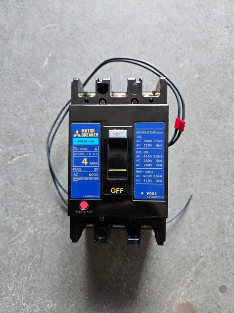 MITSUBISHI MOTOR BREAKER MB30-SS 3 Pole 4Amp $268.66 - PicClick AU