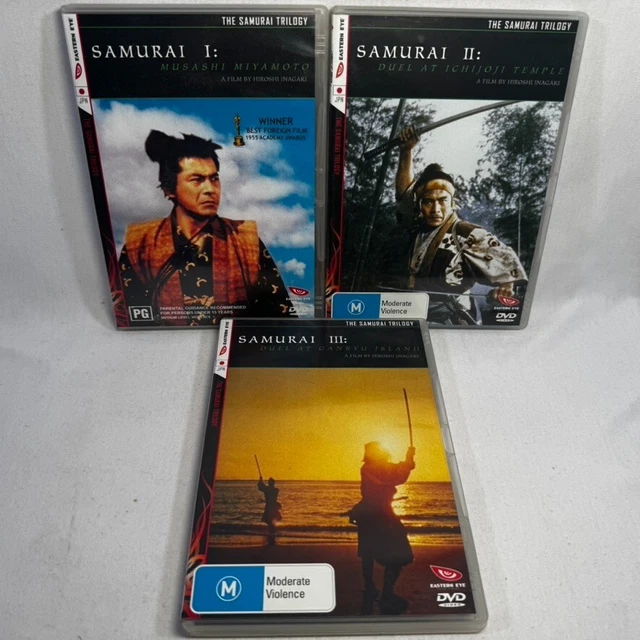 THE SAMURAI TRILOGY 1-3 DVD Hiroshi Inagaki Film RARE OOP PAL Region 4 ...