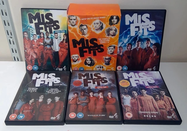 CHANNEL 4 MISFITS the complete collection series 1 - 5 DVD box set CG ...
