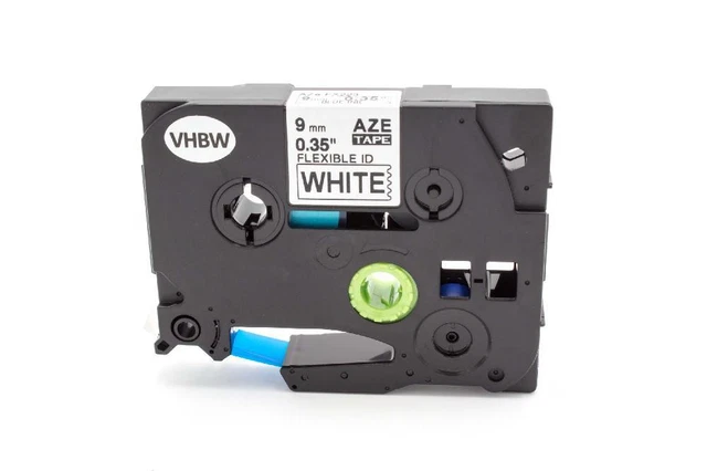 1X CASSETTE À ruban 9mm bleu - blanc extra flexi pour Brother P-Touch ...