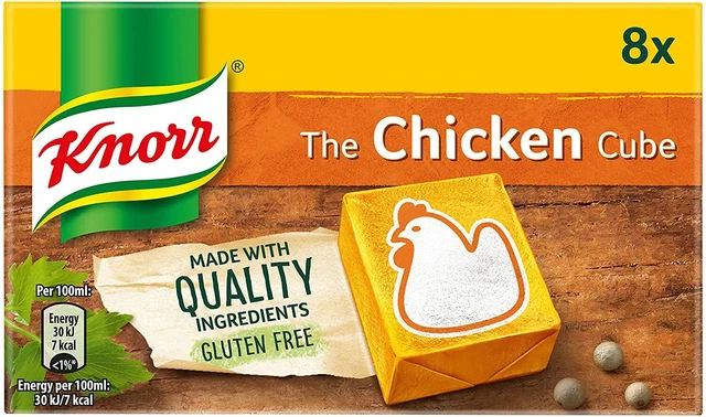 KNORR PORK BEEF CHICKEN LAMB FISH VEGETABLE HAM STOCK CUBES 8 & 16 ...