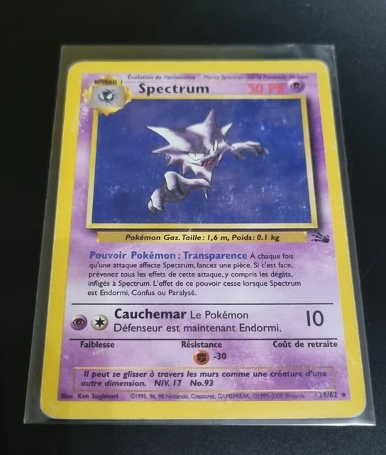 CARTE POKÉMON RARE Spectrum 21/62 Fossile Edition 2 Français Wizards ...