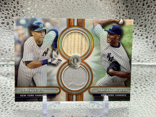 2024 TOPPS TRIBUTE DEREK JETER MARIANO RIVERA double relique orange parallèle /25 HOF EUR 39,17 ...