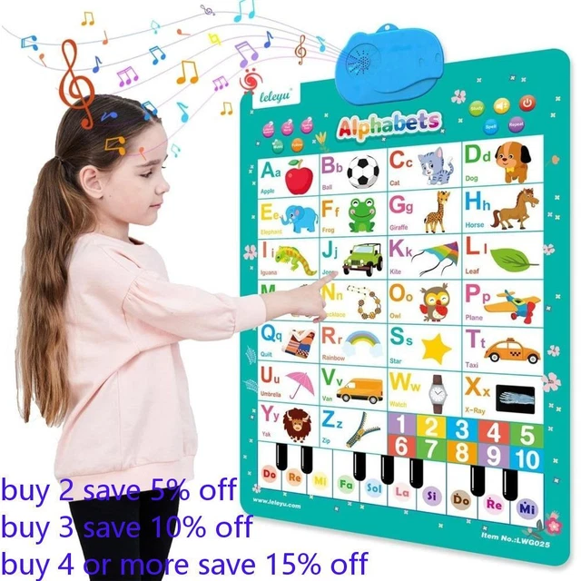 ABC NUMBERS ANIMAL Alphabet Wall Chart for Toddlers Kids Gifts £21.74 ...