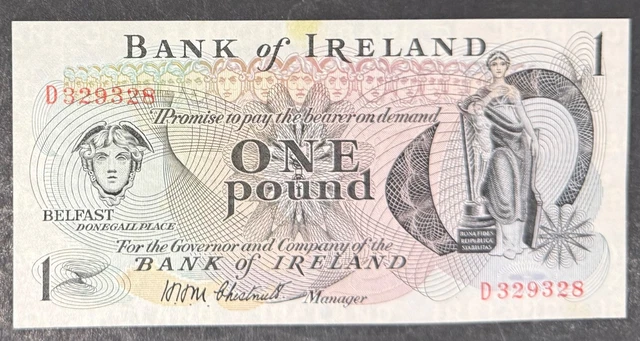 *NORTHERN IRELAND* **BANK Of Ireland £1 Note** *1972* *Chestnutt ...