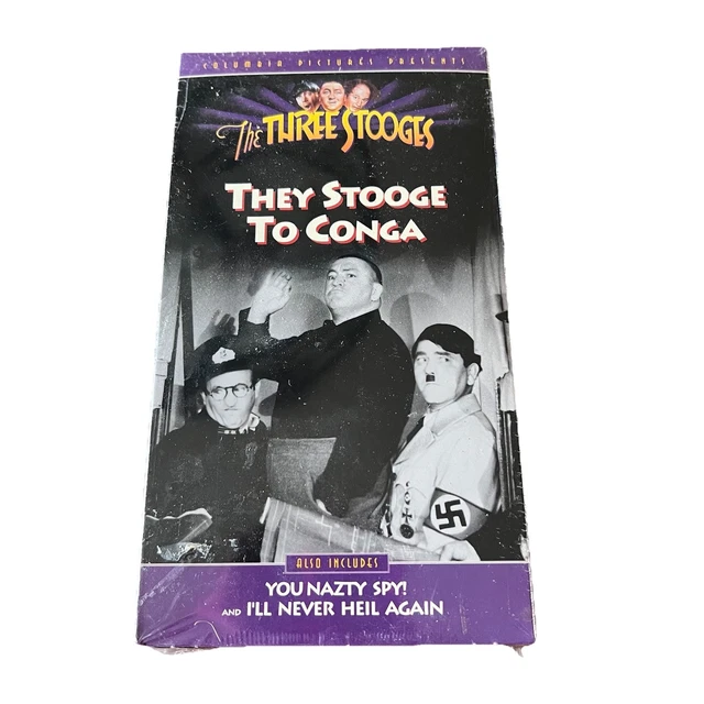 THE THREE STOOGES They Stooge To Conga VHS Vintage Classic New Sealed ...