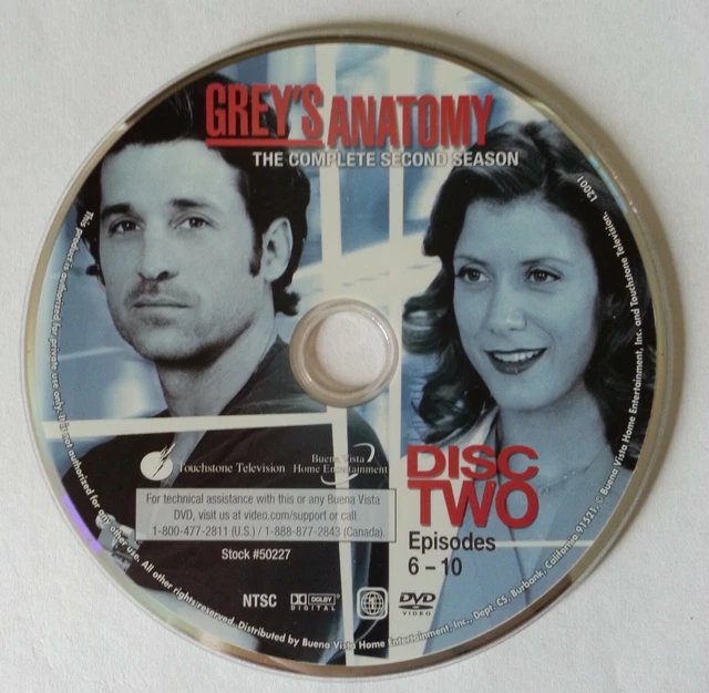 GREY'S ANATOMY SECOND Season 2 Two - Disc 2 DVD Only - Free Shipping $5 ...