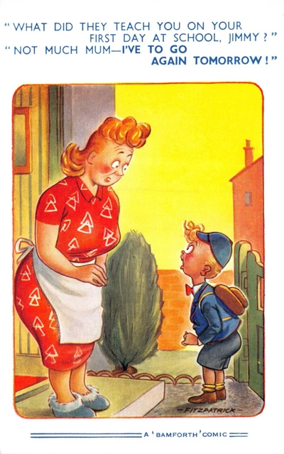 BAMFORTH BROWN TRIANGLE Comic Postcard Fitzpatrick 1751 School Good+ ...