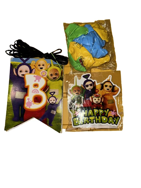 TELETUBBIES PARTY DECORATION Birthday Banner balloons cake and cupcakes ...