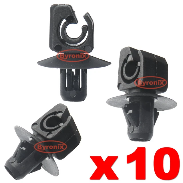 FORD REAR BRAKE Line Hose Pipe Clips Black Plastic Holder Fastener ...