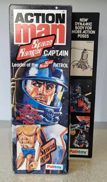 ORIGINAL VINTAGE ACTION Man Space Ranger Captain Box with side panel ...