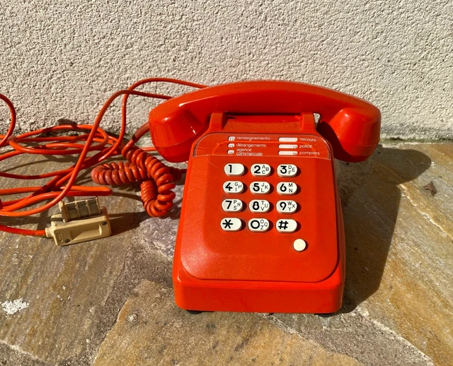 ANTIQUE 1983 SOCOTEL ORANGE Key PHONE £122.78 - PicClick UK