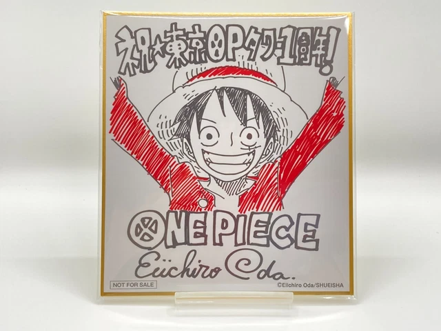 ONE PIECE LUFFY Eiichiro Oda Autograph Shikishi Art Card Tokyo ONE ...
