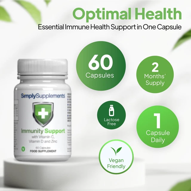 VITAMIN C D and Zinc Capsules for Immunity Support One a Day Formula 60 ...