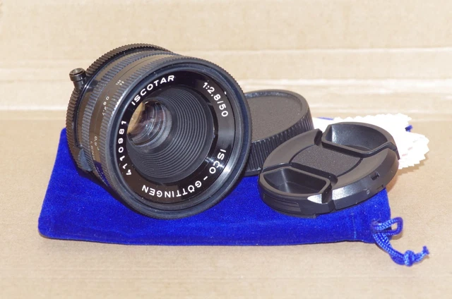 RARE OBJECTIF M42 50mm f2,8 ISCOTAR avec bouchons et housse, PIQUÉ et ...
