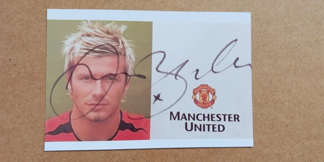 DAVID BECKHAM Manchester United Club Card RE PRINT Printed Signature £2 ...