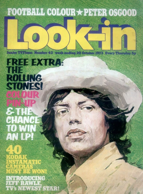 LOOK-IN MAGAZINE 20 Oct 1973 . Rolling Stones Mick Jagger Front Cover ...