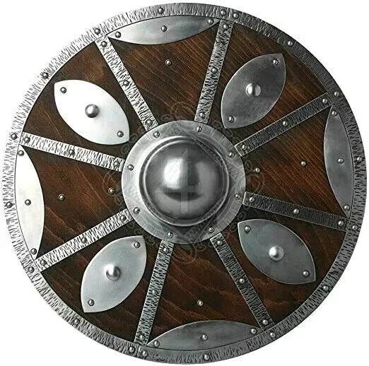 BOUCLIER VIKING EN bois médiéval rond 24'' armure de combat lourd ...