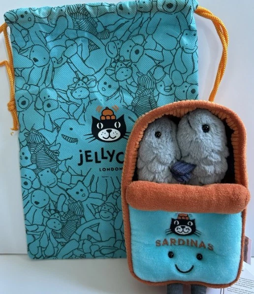 ADORABLE JELLYCAT AMUSEABLES Sardine Tin Plush - New With Tag - Soft ...