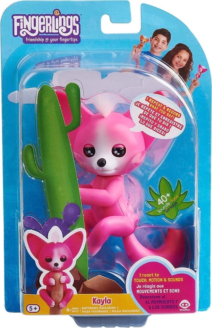 FINGERLINGS ROSE BÉBÉ Kayla Fox Interactif Animal Électronique 40 ...