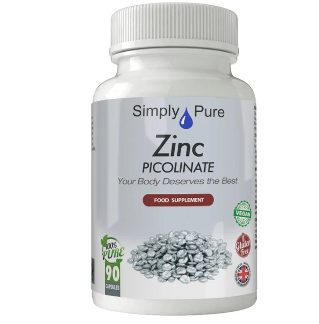 SIMPLY PURE ZINC Picolinate Capsules 30mg x 90, with Added Copper ...