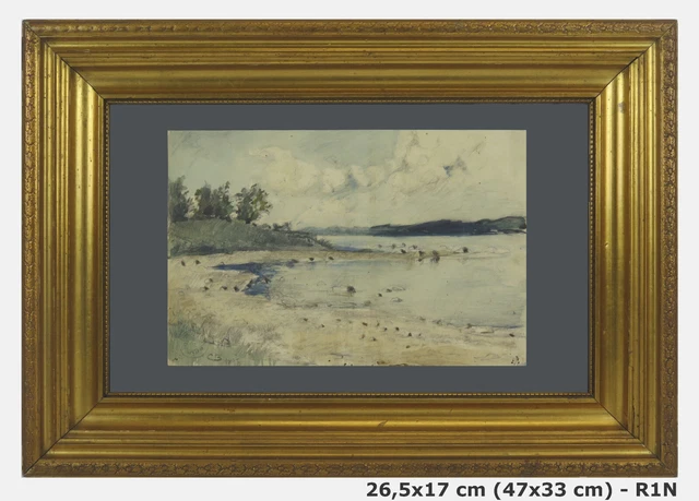 TABLEAU ANCIENNE PAYSAGE Du Nord Europe Signé Daté 1897 Peint Sur ...