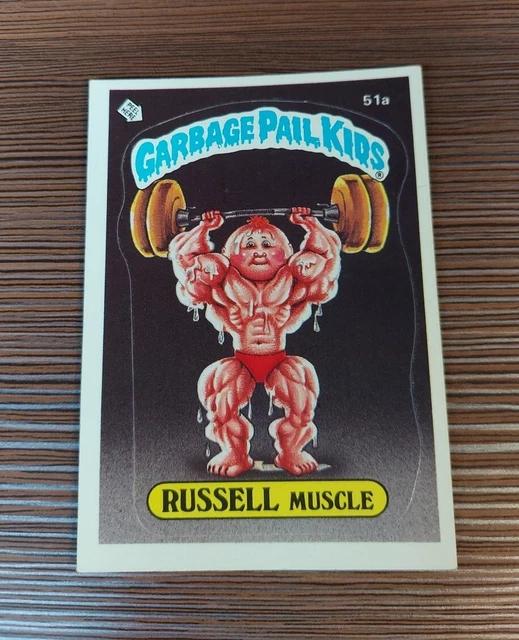 51A* RUSSELL MUSCLE Glossy GPK 1985 Topps Garbage Pail Kids Series 2 ...