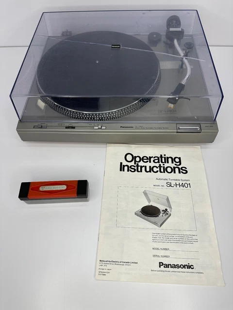 PANASONIC SL-H401 AUTOMATIC Turntable System Direct Drive w/ Manual ...