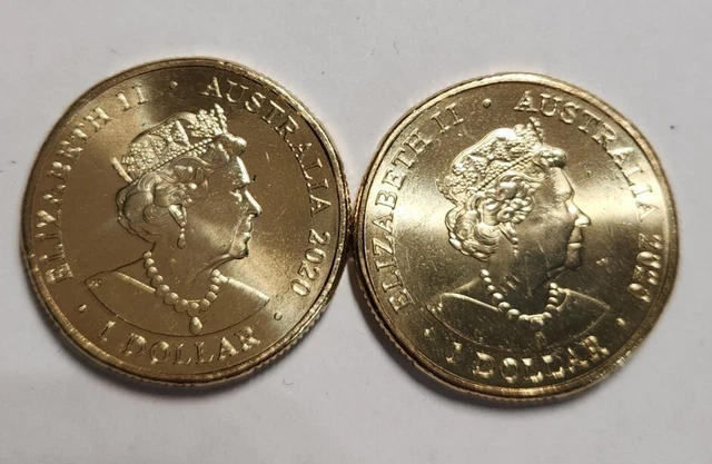 2X2020 AUSTRALIAN DONATION Dollar $1 Coin - Uncirculated.Total 2 Coins ...