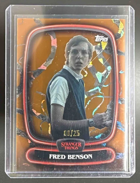 2025 TOPPS HIGH Tek Stranger Things Fred Benson Hawkins Orange ...