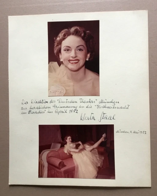 HERTA STAAL (ORIGINAL-AUTOGRAMM auf dicker, großen Pappe mit 2 Fotos v ...