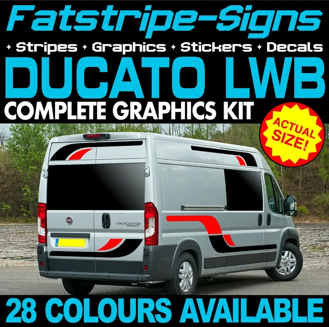 TO FIT FIAT DUCATO L3 LWB GRAPHICS STICKERS STRIPES DECALS CAMPER VAN ...