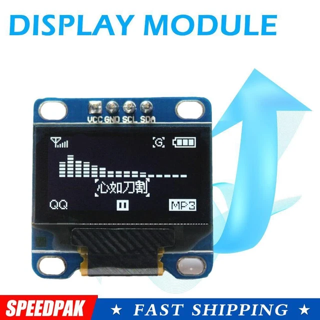 0,96& OLED SSD1306 I2C IIC SPI Serial 128X64 LCD Display Gelb LCD, Blau ...