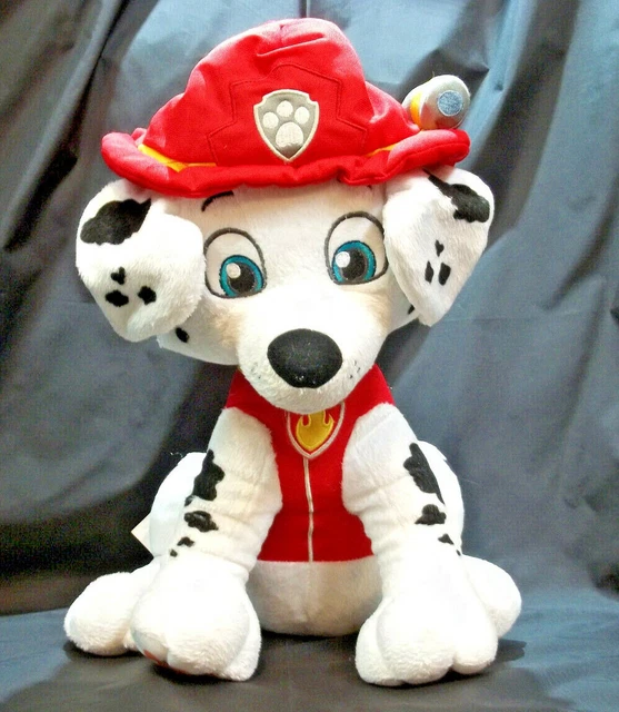 PAW PATROL MARSHALL Fire Fighter Dog Plush Nickelodeon 14" Spin master ...