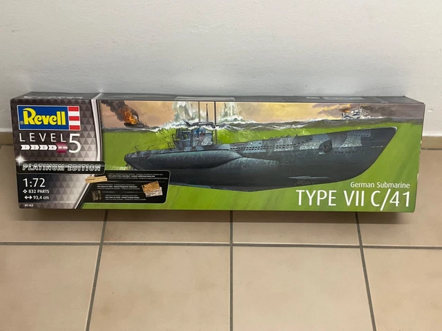REVELL PLATINUM EDITION German Submarine Type VII C/41 Scale 1/72 New £ ...
