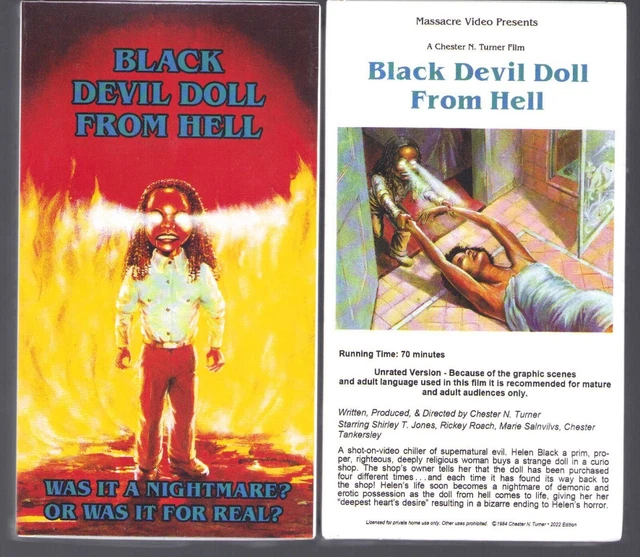 BLACK DEVIL DOLL from Hell (VHS) Graphic Horror! New & Sealed £41.23 ...