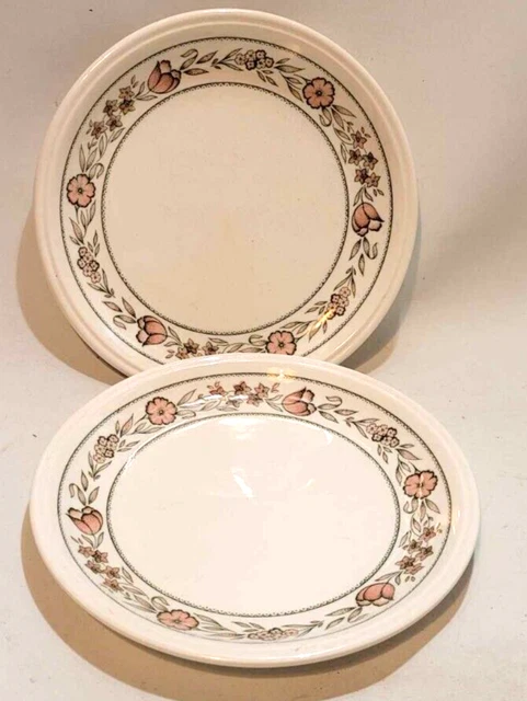 2 X VINTAGE 80's Biltons Coloroll red pimpernel floral dinner Plates £ ...